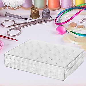SENJEOK 6 Pack 30 Grids Diamond Painting Storage Boxes, Bead Storage Containers with Lids, Jewelry Bead Organizer Box for Nail Diamonds, 16 x 13.5 x 3.5cm