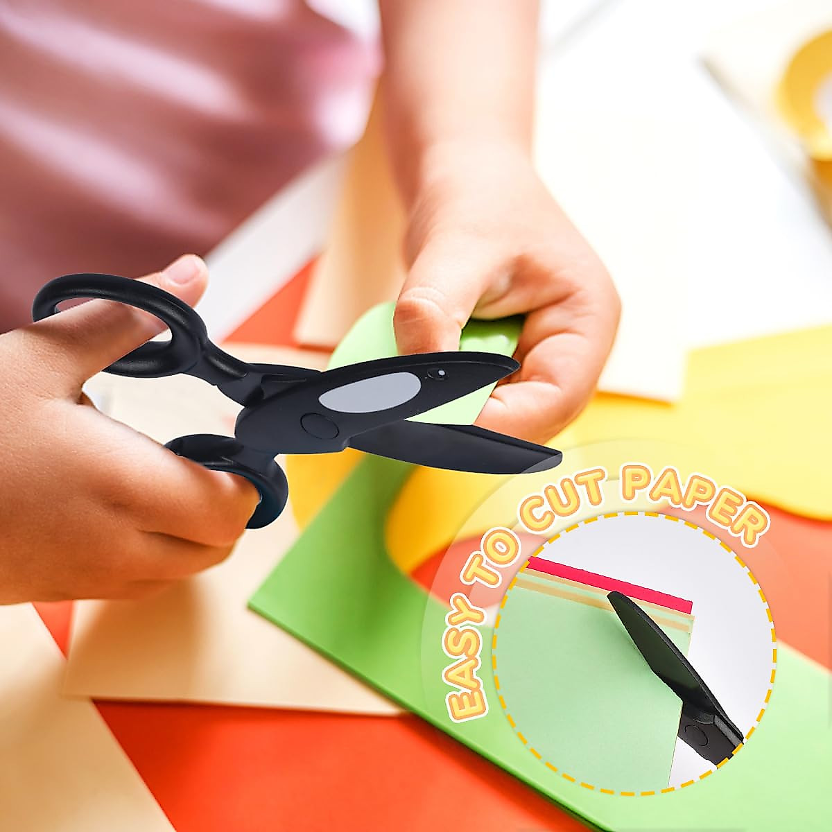 Sopito 3PCS Children Safety Scissors Toddler Craft Scissors Preschool Training for Kids Cutting Paper