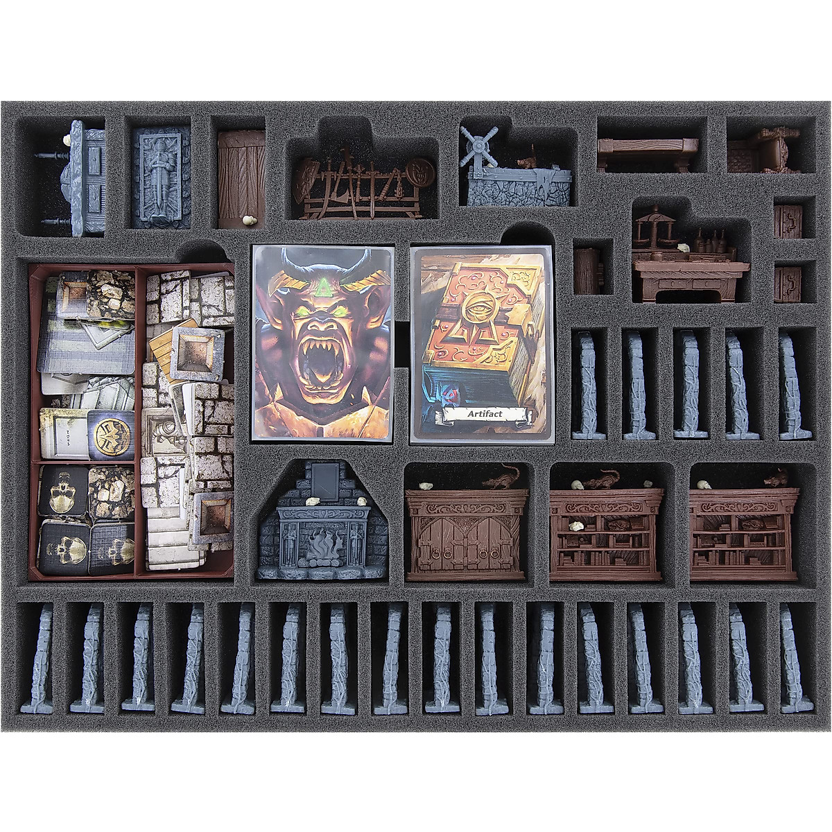 Feldherr Foam Set + Token Holder Compatible with HeroQuest (2021) - core Game Box