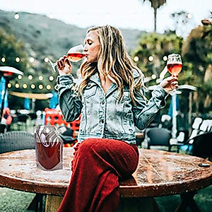 Hide Your Booze Flask and Funnel Kit Set - 8 oz Flask, 16 oz. Flask, 32 oz. Flask and Funnel - Secret Liquor Wine Cruise Travel Clear Hidden Flask Pouch