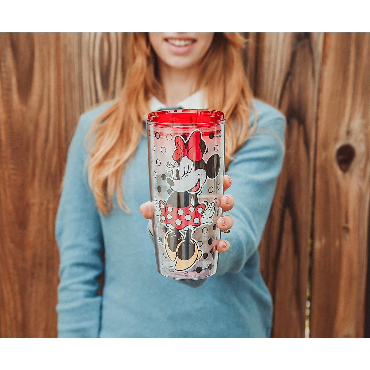 Disney Minnie Mouse Travel Tumbler with Slide Close Lid | Holds 20 Ounces