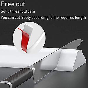 KFJZGZZ Shower Threshold Water Dam,Collapsible Bath Shower Barrier,Bathroom Water Stopper Flood Shower Barrier,Silicone Sink Water Splash Guard for Kitchen and Bathroom