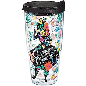 Tervis Disney - Alice In Wonderland - Curiouser Made in USA Double Walled Insulated Tumbler Cup Keeps Drinks Cold & Hot, 24oz, Classic