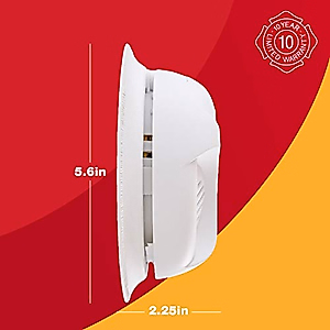 First Alert 0827B Ionization Smoke Alarm with 10-Year Sealed Tamper-Proof Battery , White