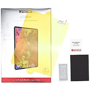 ZAGG InvisibleShield Glass Plus - Tempered Glass Screen Protector Made For the Apple iPad Pro 12.9 Inch - Clear