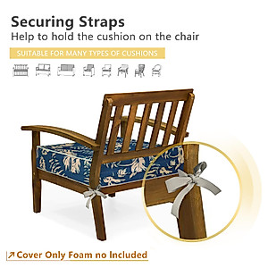 Porch Shield Outdoor Cushion Slipcovers Patio Chair Seat Cushion Covers Set 4 Waterproof Fade Resistant 22 x 20 x 4 inch, Autumn Sweet Talk
