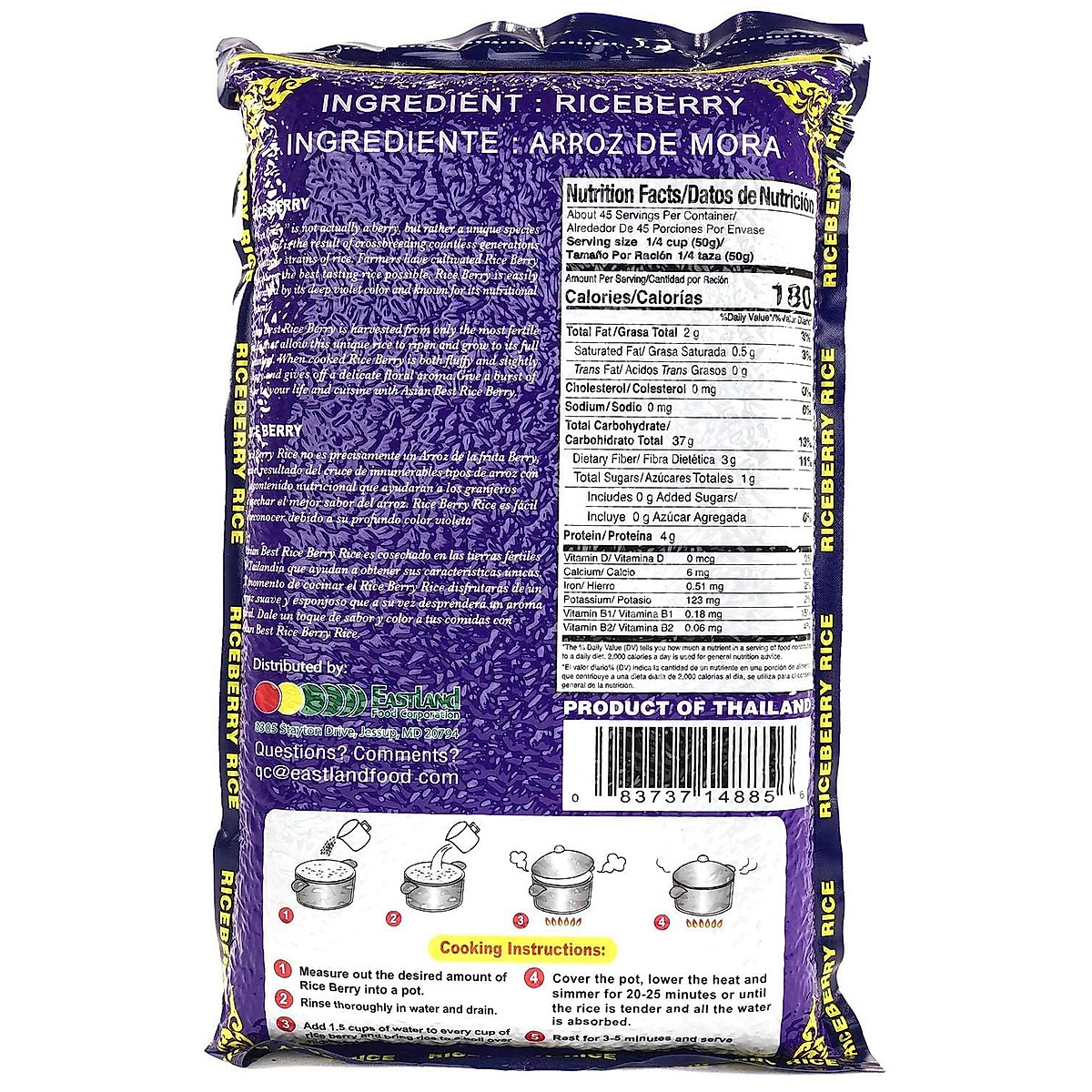 Asian Best Riceberry Rice, 5 Lb