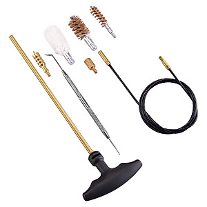Raiseek Gun Cleaning Kit Rifle Handgun Shotgun Cleaning Kit in Zippered Portable Pouch for .22 .243 .280 .30 .357 .40 .45 Cal 12GA 20GA