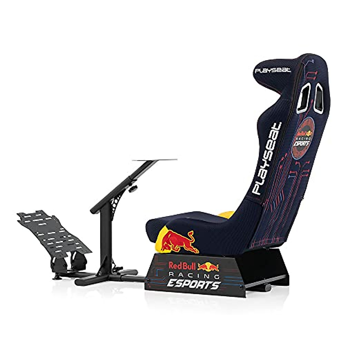 Playseat Evolution Pro Sim Racing Cockpit | Comfortable Racing Simulator Cockpit | Compatible with all Steering Wheels & Pedals on the Market | Supports PC & Console | Redbull Racing Esports edition
