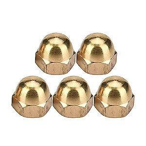 acorn dome head hex nuts,threaded dome cap nuts, Hex Acorn Cap Nut Decorative Round Head Cover Dome Nuts Kit Dome Head Cap Hex Nuts Set Fasteners for Machinery, Furniture, Vehicles, Etc(M5(20PCS)) ( C