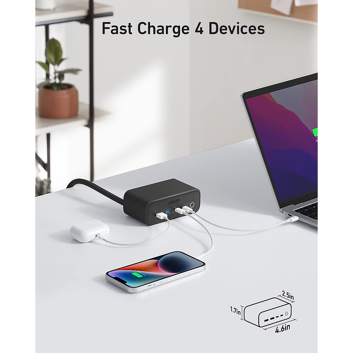 Anker 525 Charging Station,7-in-1 USB C Power Strip and Anker USB C Power Strip, 521 Power Strip