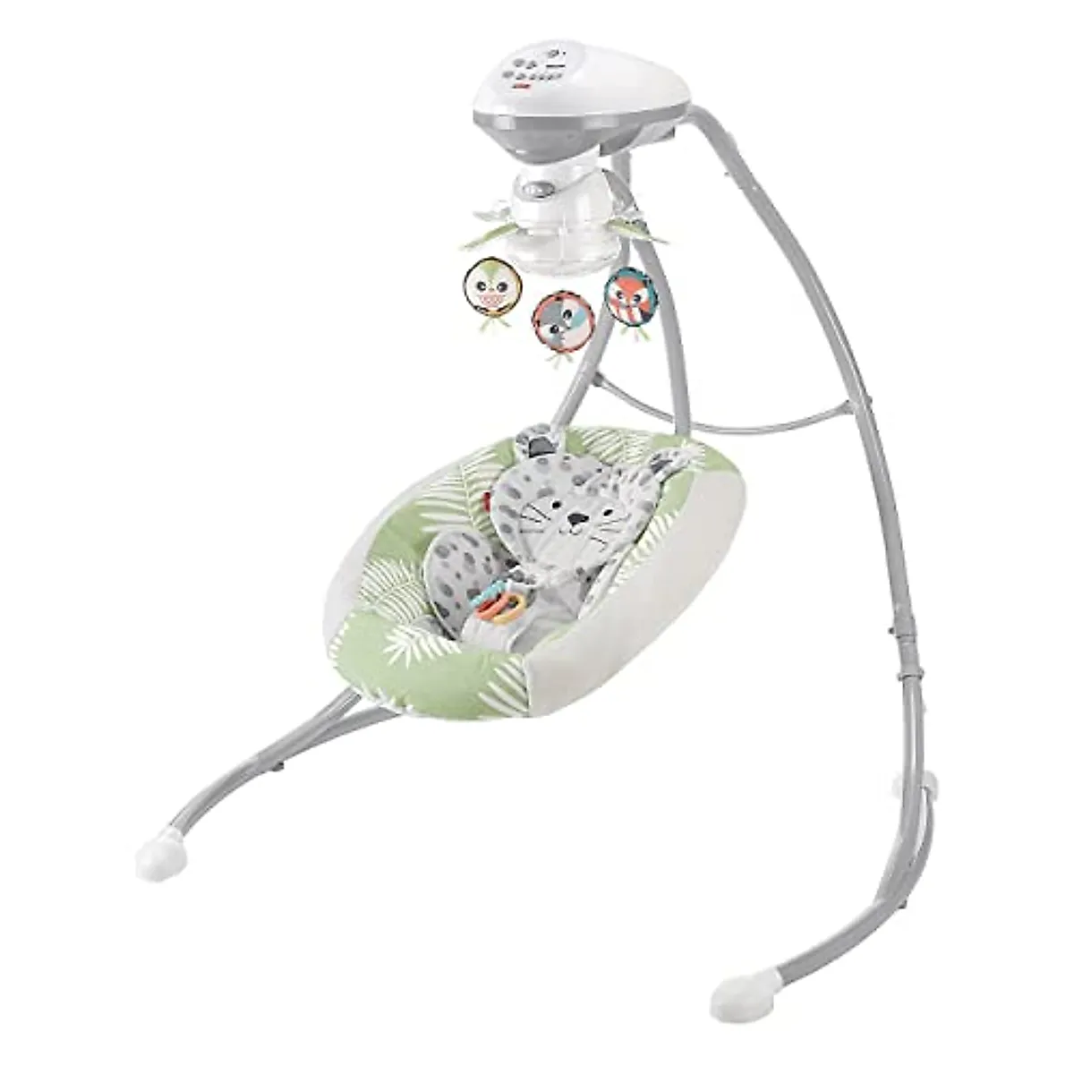​Fisher-Price Snow Leopard Baby Swing, Dual-Motion Newborn Seat with Music, Sounds, and Motorized Mobile