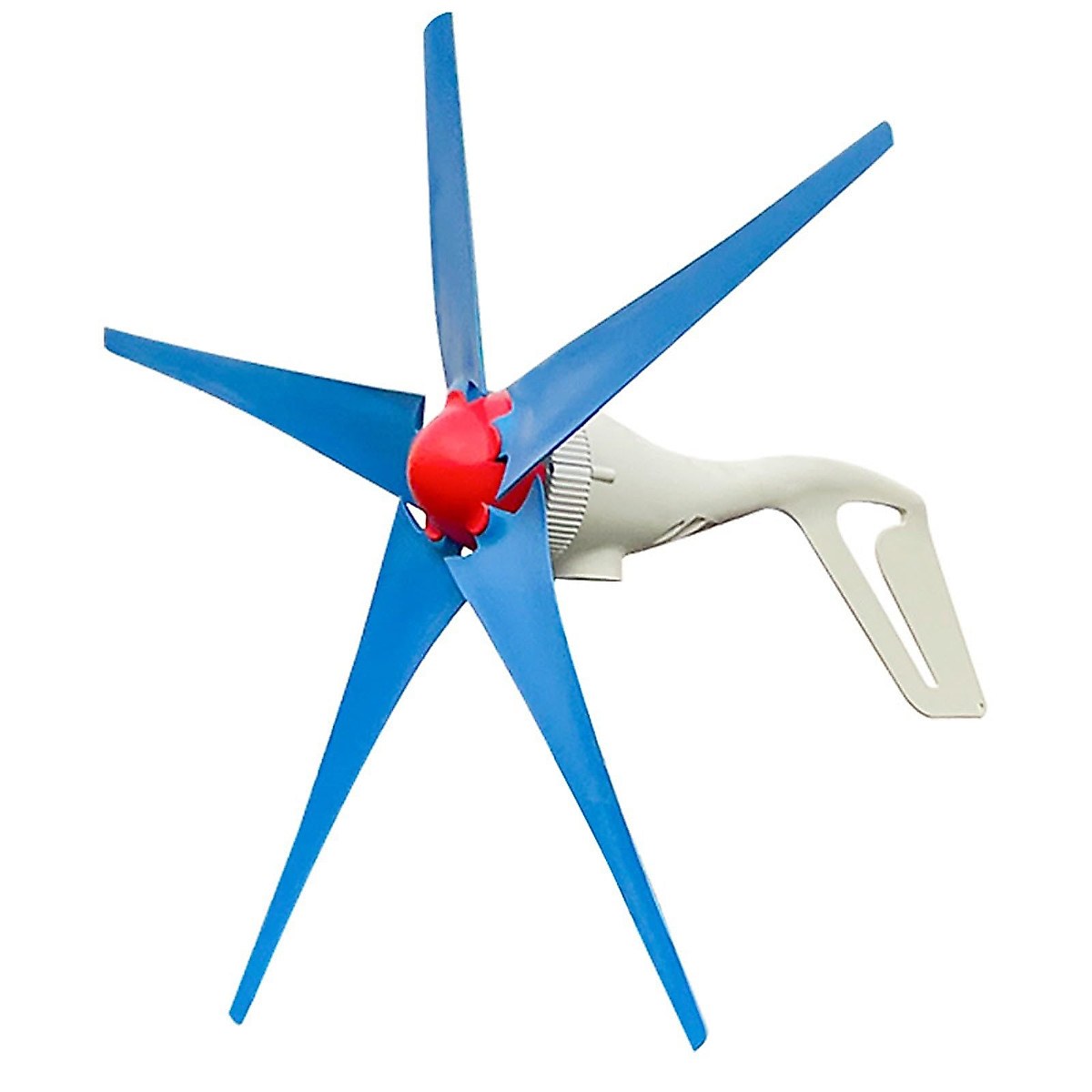 2KW Wind Turbine 5 Blade Generator Automatic Direction Adjustment 12V24V48V Wind And Solar Hybrid Power Generation System With Charge Controller (Color : 48V)
