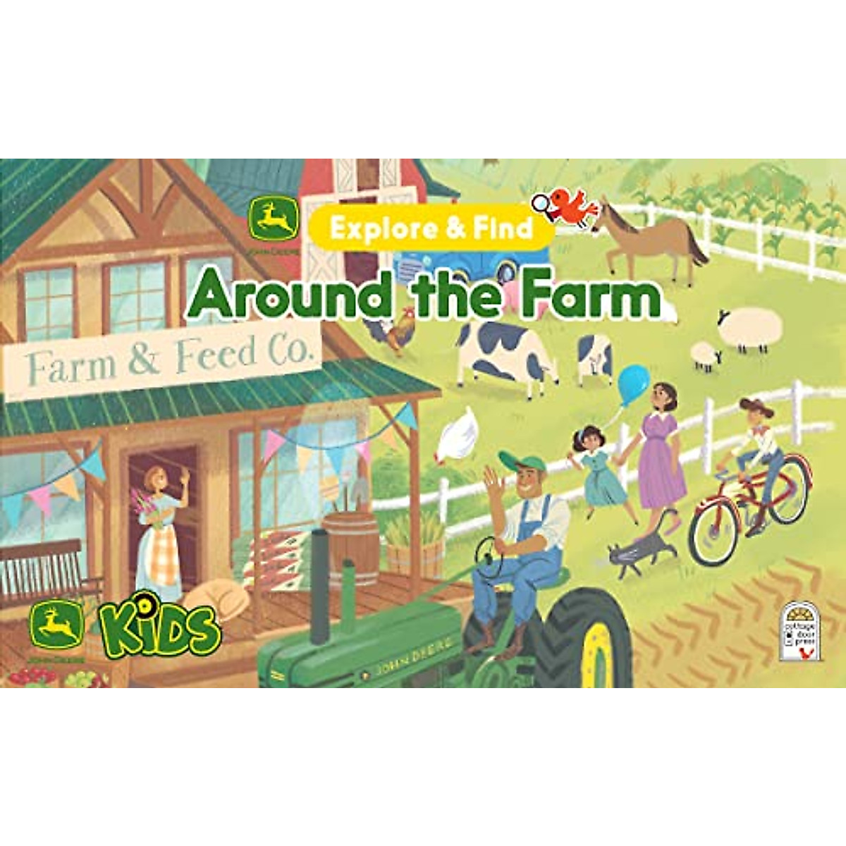 John Deere Around the Farm Explore & Find - A Hidden Look for the Pictures Beginner Board Book for Preschoolers and Toddlers Filled with Tractors, ... and More! (John Deere Explore & Find)