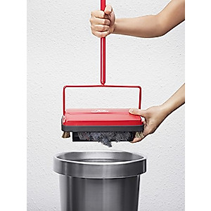 Fuller Brush 17052 Electrostatic Carpet & Floor Sweeper - 9" Cleaning Path - Lightweight - Ideal for Crumby Messes - Works On Carpets & Hard Floor Surfaces Red