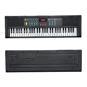 61 Keys Keyboard Piano, Electric Keyboard Piano Instrument Digital Music Piano Keyboard with Speaker and Microphone Musical Standard Keyboard Piano Kit for Beginners, Kids (MQ6186)