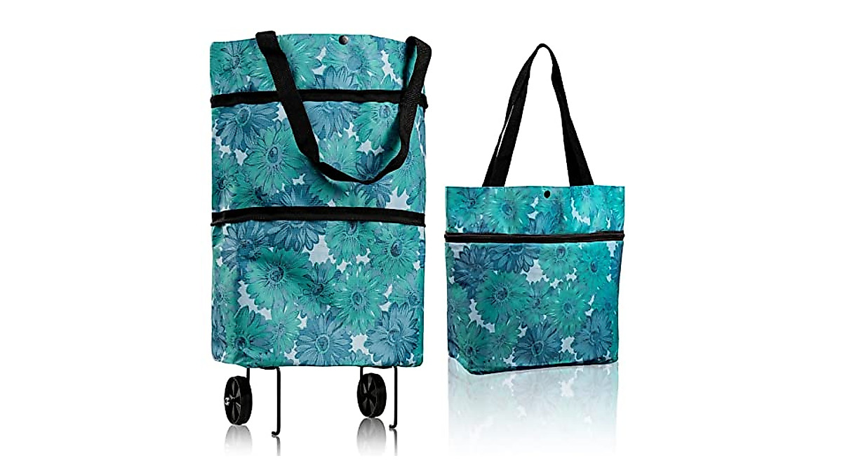 Foldable Shopping Bag with Wheels - Portable Trolley