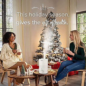 LEVOIT Classic300S Ultrasonic Smart Top Fill Humidifier, Extra Large 6L Tank & Humidifiers for Bedroom Large Room, 3L Cool Mist Top Fill Oil Diffuser, White