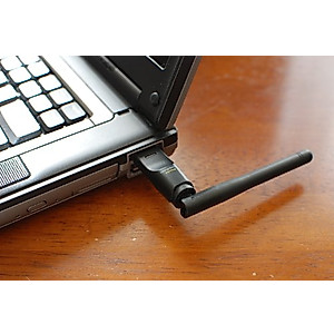 Panda Wireless® Mid Range 150Mbps Wireless N USB Adapter w/ 2dBi Antenna - Win XP/Vista/7/8/10/11, Mint, Ubuntu, MX Linux, Manjaro, Fedora, Centos, Kali Linux and Raspbian