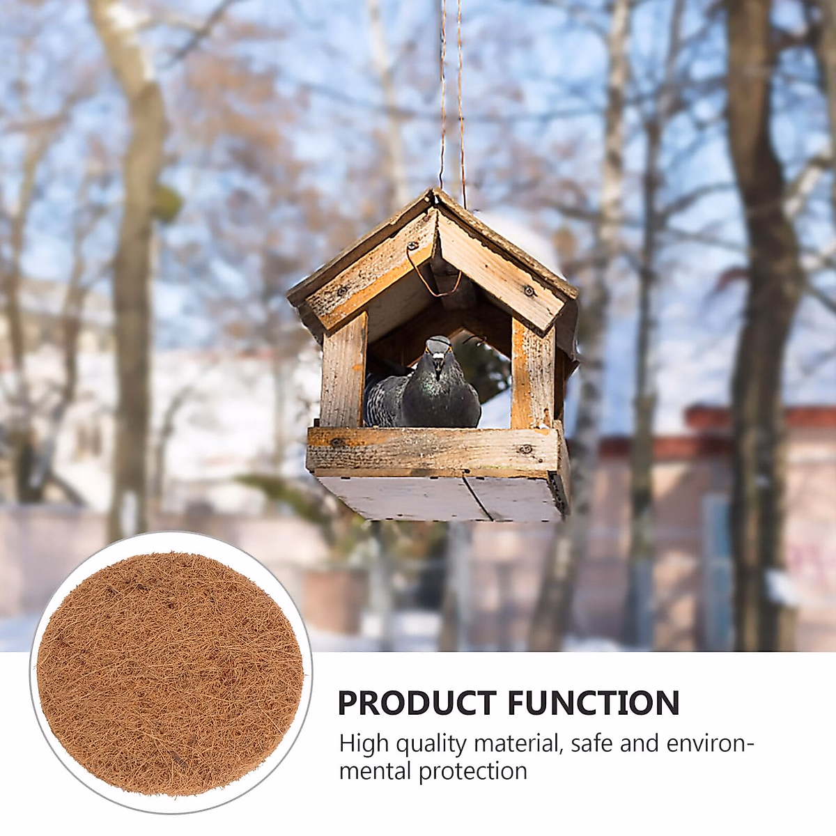 POPETPOP Pigeon Nest Pad: 10pcs Bird Pigeon House Pad Nesting Box Pads Coir Pad Chicken Nest Mat Nest Accessory for Chickens Pigeon