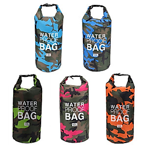 Loovit Waterproof Dry Bag 2L/5L/10L/15L/20L/30L, Roll Top Sack Keeps Gear Dry for Kayaking, Rafting, Boating, Swimming, Camping, Hiking, Beach, Fishing with Free Waterproof Phone Case (Rose red, 20L)