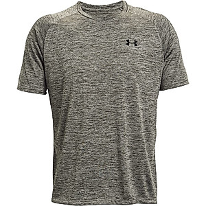 Under Armour Men's Tech 2.0 V-Neck Short-Sleeve T-Shirt , Victory Green (369)/Black, Small