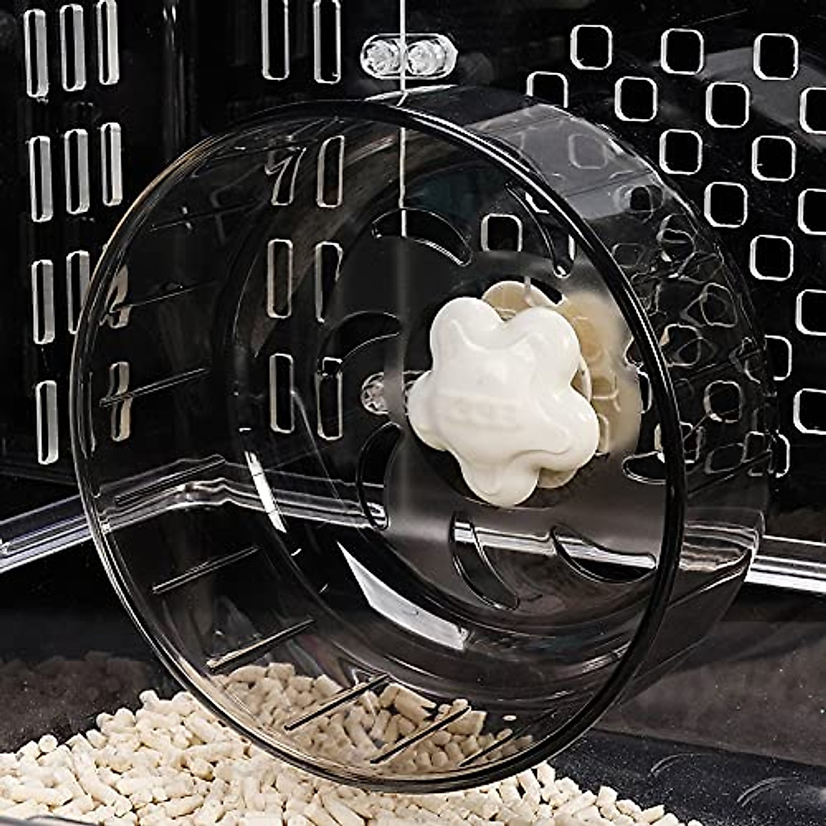 MGWYE Hamster Running Wheels Transparent Hamster Wheel Running Jogging Treadmill Silent Small Pet Supplies