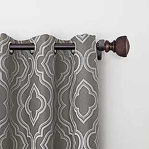 Interior Living 28-48 in. Petite Café Adjustable Knob End Curtain Rod, 1/2 in. Diameter, Brown