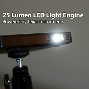 Magnasonic LED Pocket Pico Video Projector, HDMI, Rechargeable Battery, Built-in Speaker, DLP, 60 inch Hi-Resolution Display for Streaming Movies, Presentations, Smartphones, Tablets, Laptops (PP60)