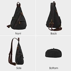 Egoelife Sling Bag Small Crossbody Backpack Casual Daypack School Satchel for Men Women