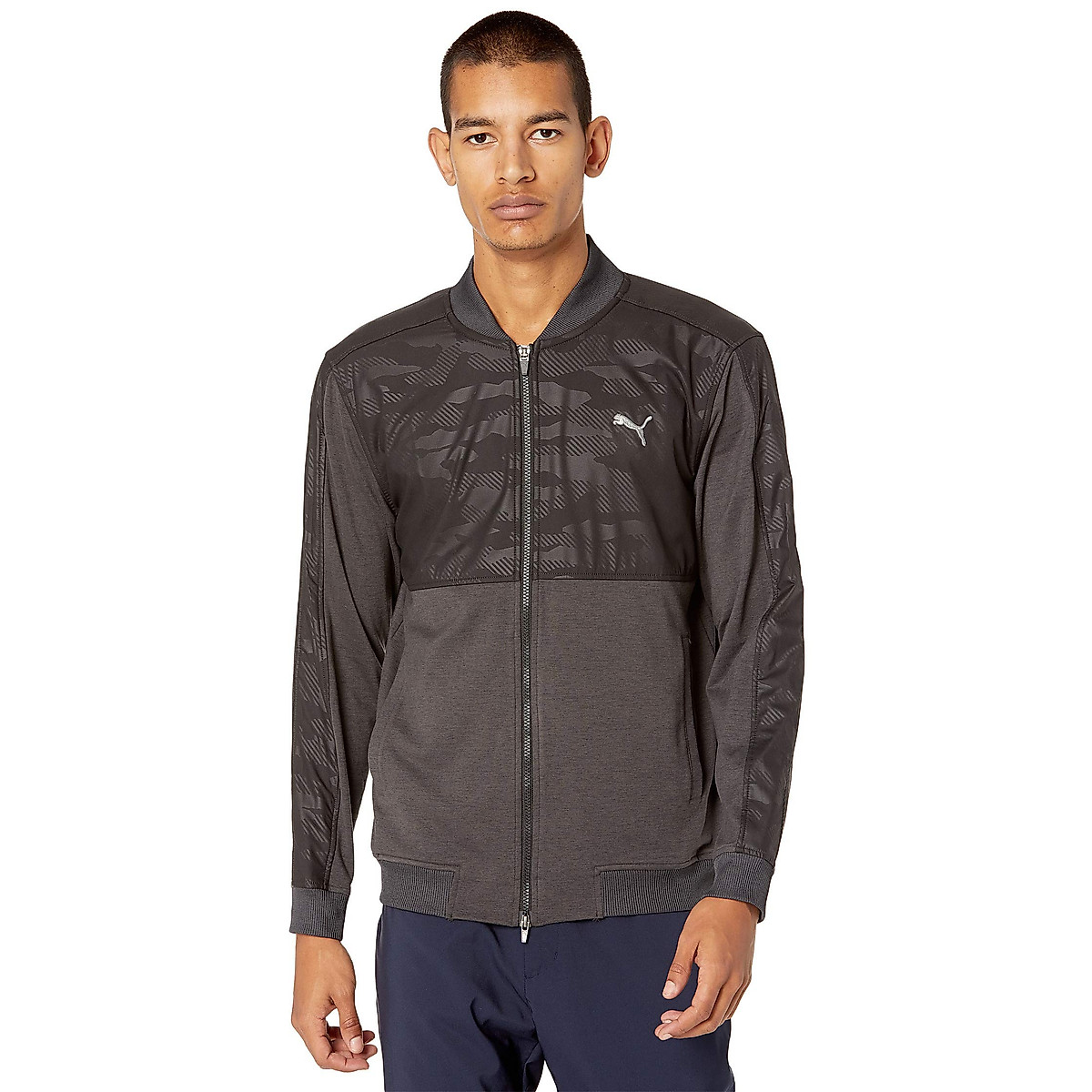 PUMA Golf 2020 Men's Cloudspun Stlth Camo Jacket, PUMA Black, Small