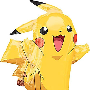 Anagram International 2946001 Pikachu Shape Balloon Pack, 31", Yellow