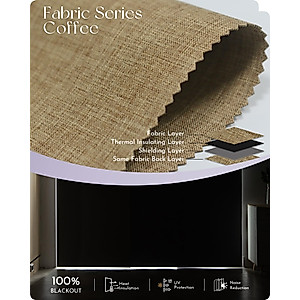 Graywind Motorized Sliding Panels Blackout Compatible with Alexa Google Smart Panel Track Blinds Remote Shades for Patio Sliding Door, Custom Size (Coffee)