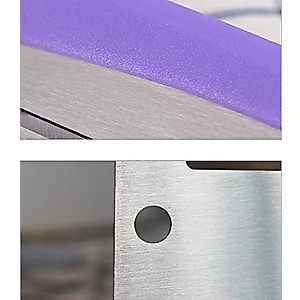 12 Inch Cake Scraper Smoother, Stainless Steel Cake Bench Scraper Decorating Tools for Icing Frosting Cream Edge - Adjustable Kitchen Spatula for Mousse, Cheese, Cream Cake (Purple)