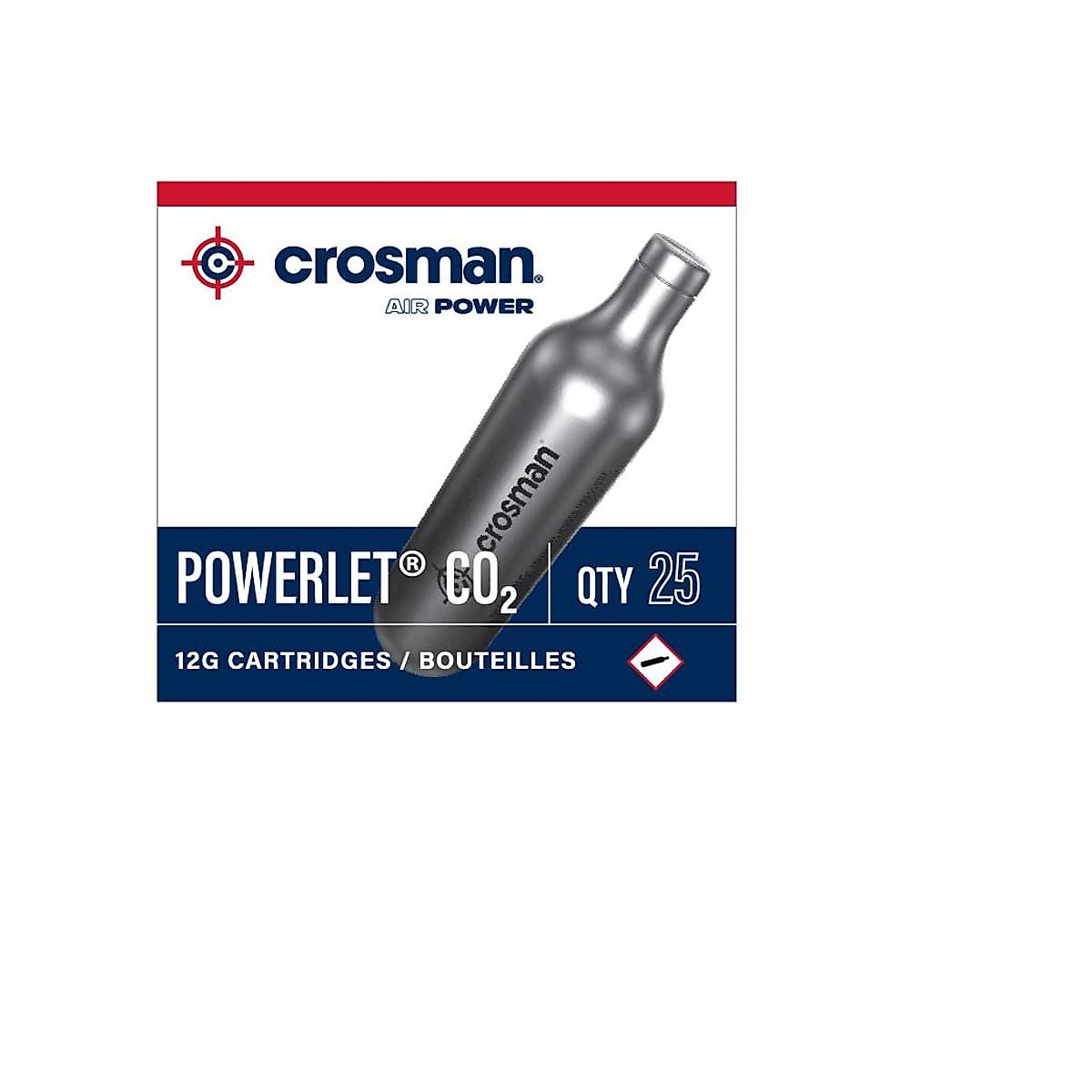 Crosman 25-Count 12-Gram CO2 Cartridges For Air Rifles And Air Pistols 2311-N