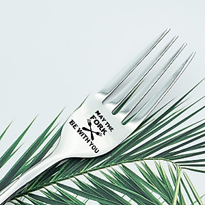 VICKHU May The Fork Be With You Fork,StarWars Gifts,Gifts for Boyfriend Girlfriend Husband Mom Dad, Anniversary Christmas Valentines Gifts