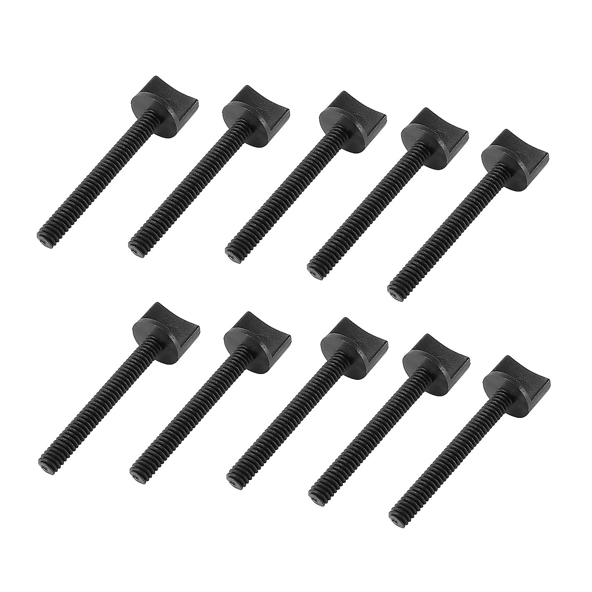 uxcell 1/4" x 2 Inches Thumb Screw Bolt Hand Driven Spade Plastic Screws British Standard Thread for RC Model Aircraft 10 Pcs