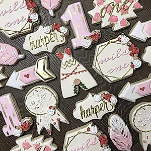 Native Dream Catcher Cookie Cutter 5 Piece Set from The Cookie Cutter Shop - TeePee, Feather, Dream Catcher, Boho Plaque, Arrow Cookie Cutters - Tin Plated Steel Cookie Cutters