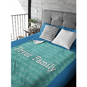 Custom Name Throw Blanket, Personalized King Size Blanket, Mother’s Day Quilt, Graduation Throws Personalized, Personalized Family Name Blanket, Grandma Name Blanket, Great Gift for Birthday, Gigi