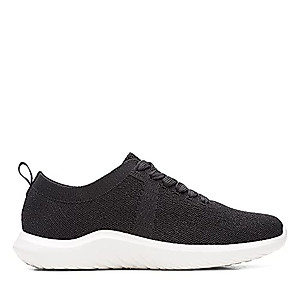 Clarks Women's Nova Glint Sneaker, Black Knit, 7