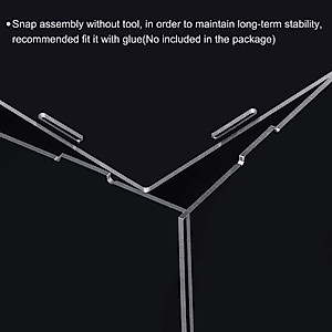 MECCANIXITY Acrylic Display Case Plastic Box Clear Assemble Dustproof Showcase 6.3x4.3x6.1 Inch for Collectibles Items