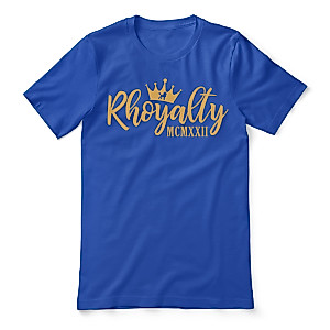 BBGreek Sigma Gamma Rho - SGRho Paraphernalia - Official Vendor - Crew Neck T-Shirt - Rhoyalty - Sorority Paraphernalia - Royal Large