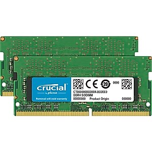 Crucial 32GB Kit (16GBx2) DDR4 2133 MT/s (PC4-17000) DR x8 SODIMM 260-Pin Memory - CT2K16G4SFD8213