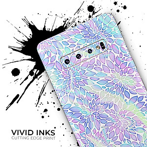 DesignSkinz Iridescent Dahlia v3 Protective Vinyl Decal Wrap Skin Cover Compatible with The Samsung Galaxy S20 (Screen Trim & Back Glass Skin)