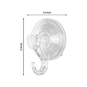 Starkitchen Suction Cup Hooks, 2Pack Punch-Avoided Suction Cup Hooks for Shower, Bathroom, Kitchen, Glass Door, Mirror,Waterproof Moisture-Proof & Powerful(2Pack)