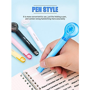 MAYRAIN 5pcs Correction Tape Pen, White, 1/5" x 236", Push-pull Protectiv