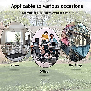 48 inch Dog Cage Large XXL Dog Crates for Large Dogs Folding Dog Kennels and Metal Wire Crates Pet Animal Segregation Cage Crate with Double-Door,Tray,Handle and Divider for Dog Training Indoor