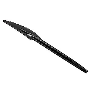Mind Reader Knife Refill for CUTDISPBK-BLK, Plastic Utensils, Restaurant, Breakroom, 6.5" L x 0.75" W x 0.2" H, 100 pcs, Black