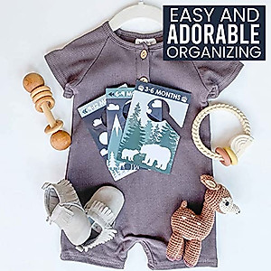 6 Baby Closet Size Dividers Boy - Adventure Baby Closet Dividers by Month, Baby Closet Organizer for Nursery Organization, Baby Essentials for Newborn Essentials Baby Boy, Nursery Closet Dividers Boy