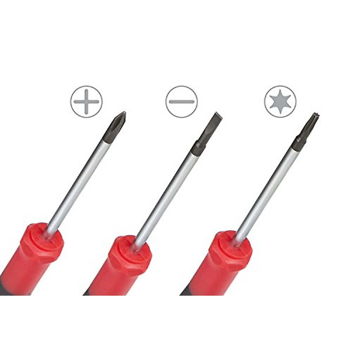 EFFICERE 9-Piece Precision Screwdriver Set | Phillips #0, 00, 000 | Flat 1.5mm, 2.0mm, 2.5mm | Torx T5, T6, T7 | Durable Chrome Vanadium Steel Shaft, Magnetic Tip, Ergonomic Grip, and Swivel End Cap